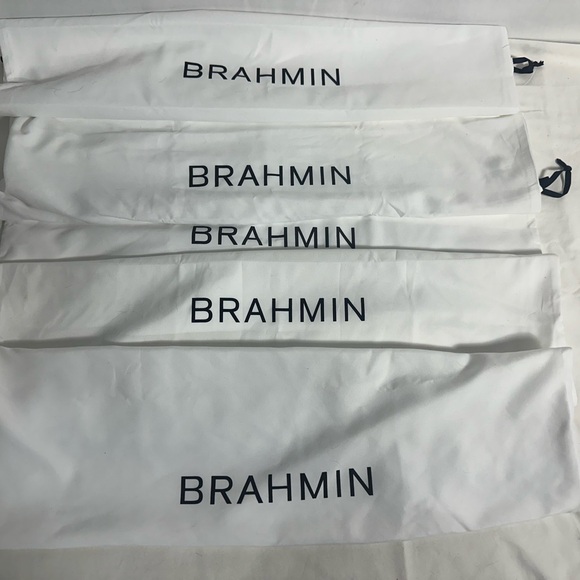 Brahmin | Bags | 5 Brahmin Logo Large White Shoulder Bag Purse Handbag ...